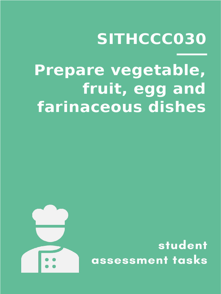 SITHCCC030 Student Assessment Tasks | PDF | Cooking | Pasta
