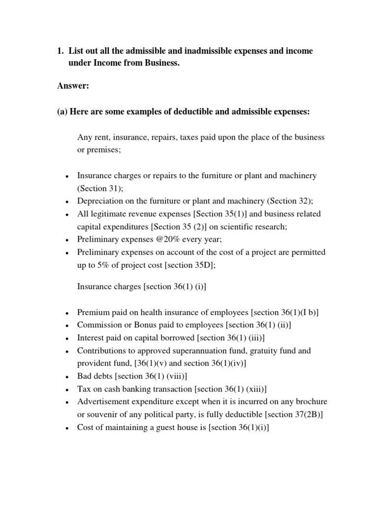 Income Tax - 2 Assignment | PDF | Expense | Depreciation