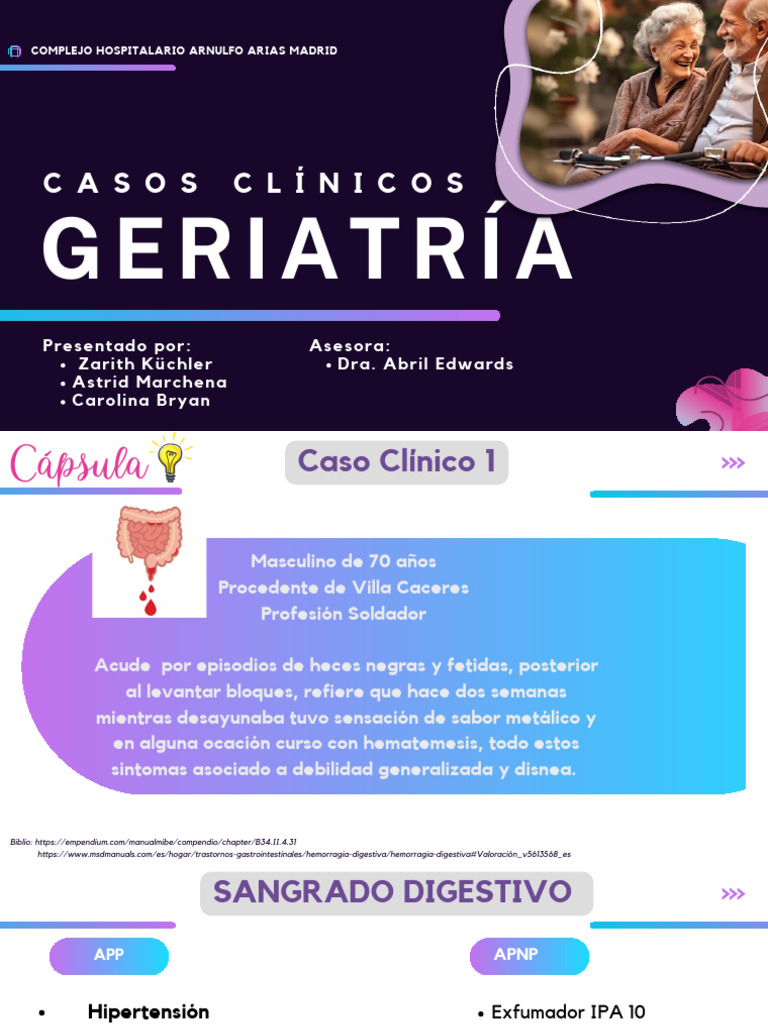 CASOS CLINICOS GERIA | PDF | Especialidades Medicas | Medicina CLINICA