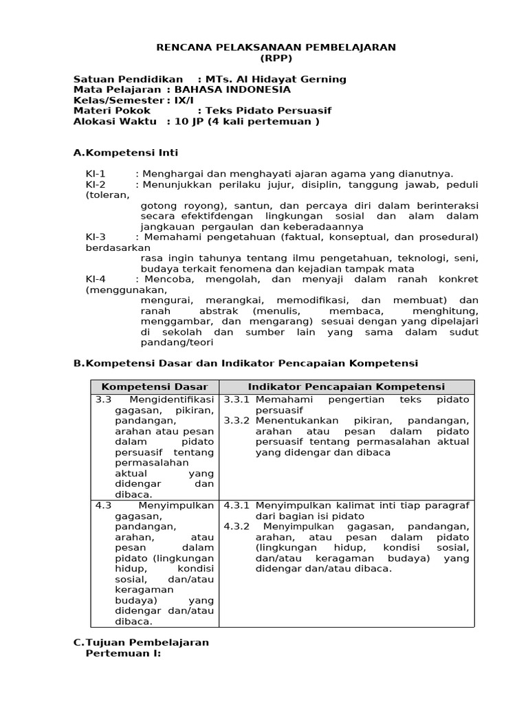 3 RPP K13 Bindo 9 | PDF