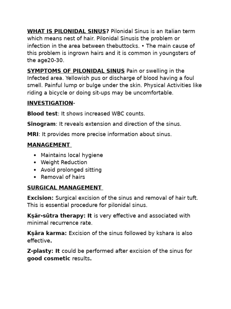 Pilonidal Sinus | PDF