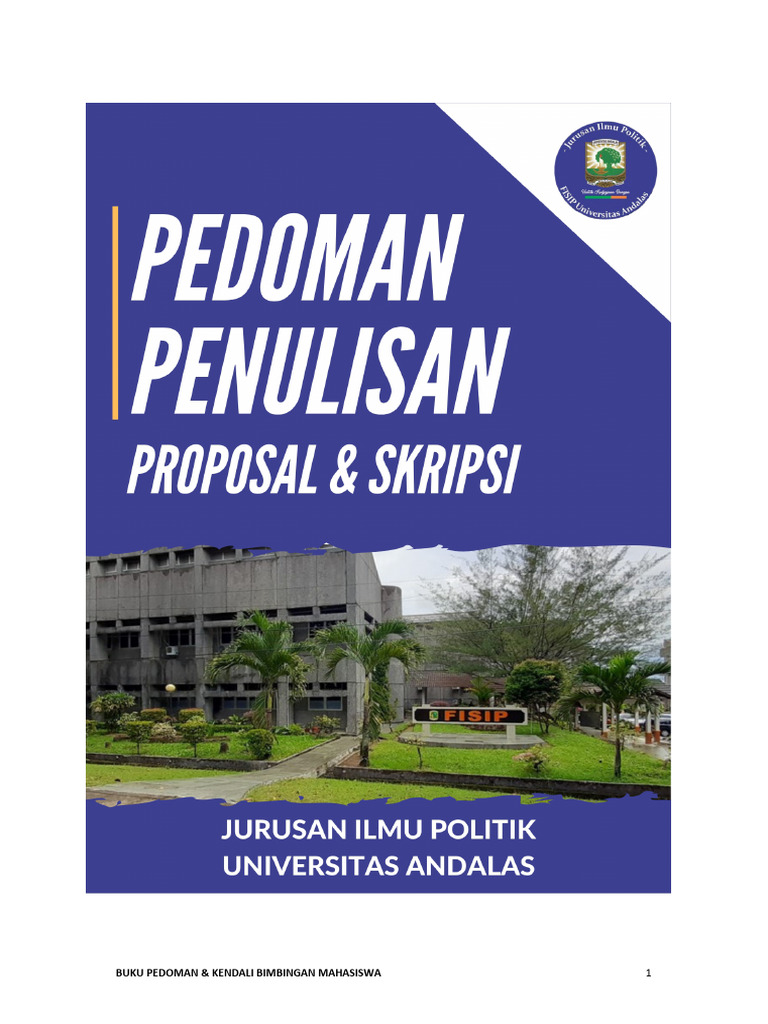 Buku Pedoman Penulisan Proposal Dan Skripsi Jurusan Ilmu Politik 2021 | PDF