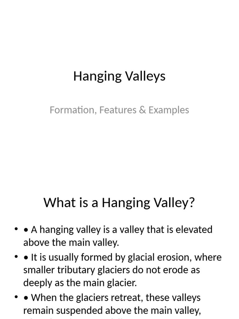 Hanging Valleys Presentation | PDF