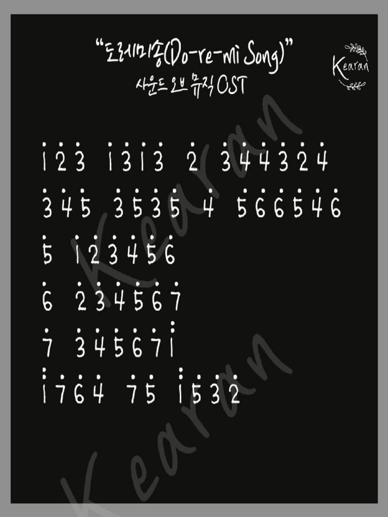 (The Sound of Music) Do-Re-Mi Song 도레미송 | PDF