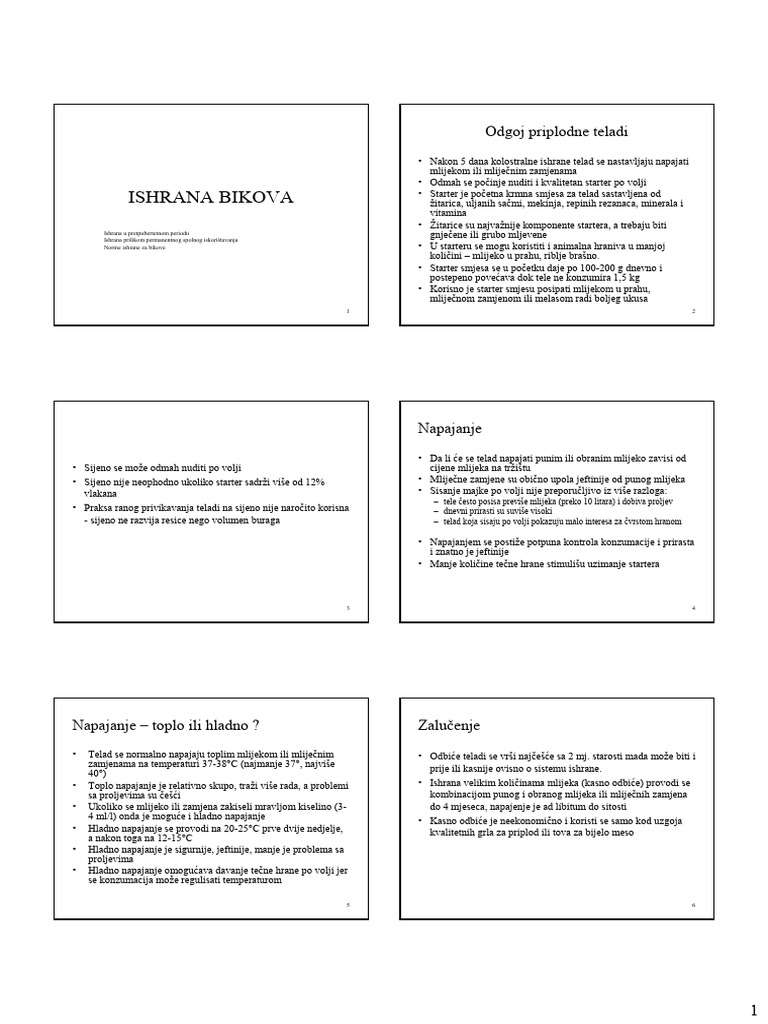 5 Ishrana bikova | PDF