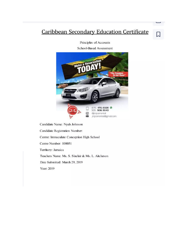 Sample of Accounts SBA | PDF