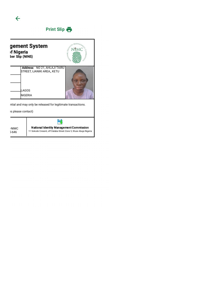 Selfservicemodification Nimc Gov NG | PDF