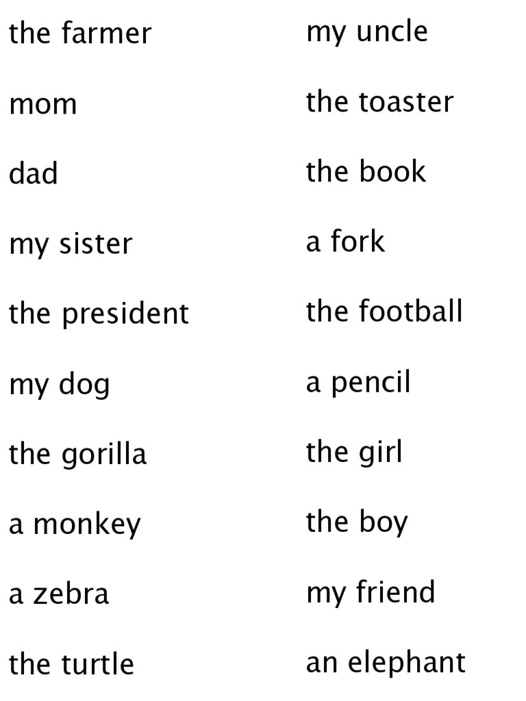 Silly Sentence Story Activity | PDF