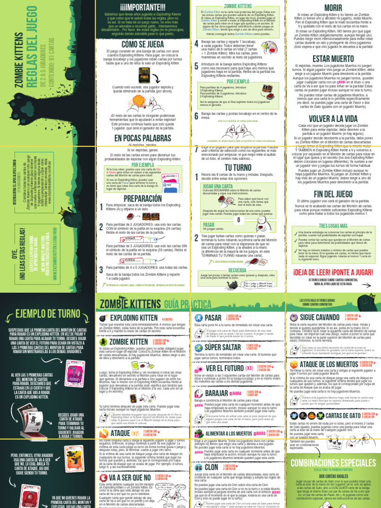 Zombie Kitten - Reglas | PDF