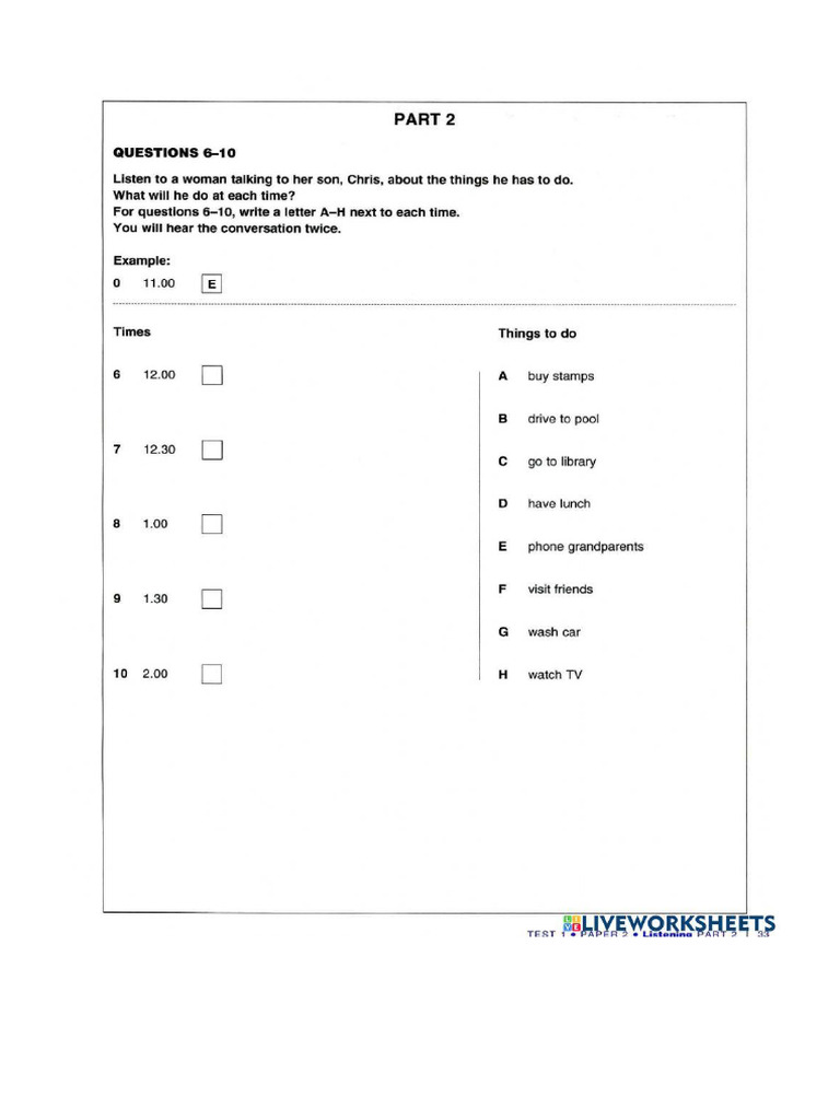Worksheet 1472869 | PDF