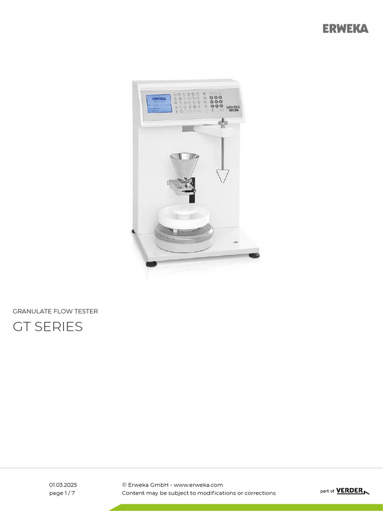 Product - Info ER P GF 01 GT Series EN | PDF | Measurement | Volume
