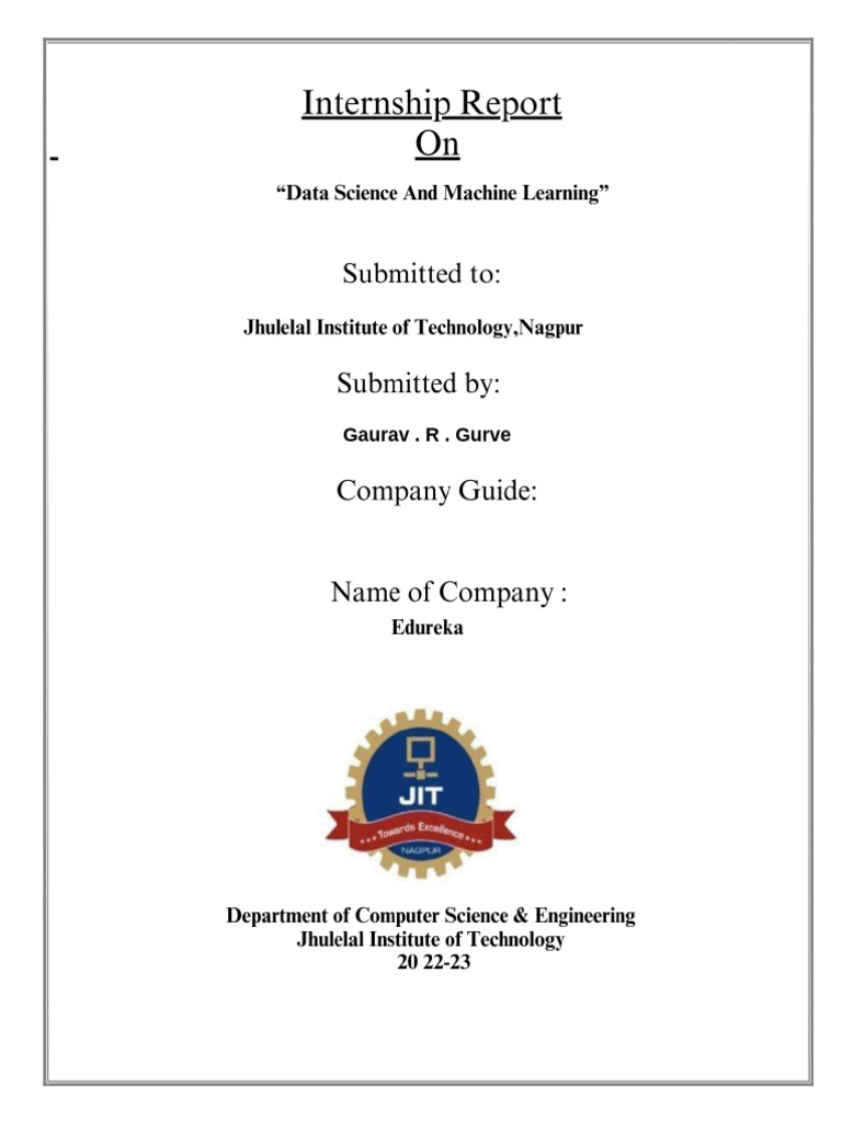 Gaurav Intership Report | PDF