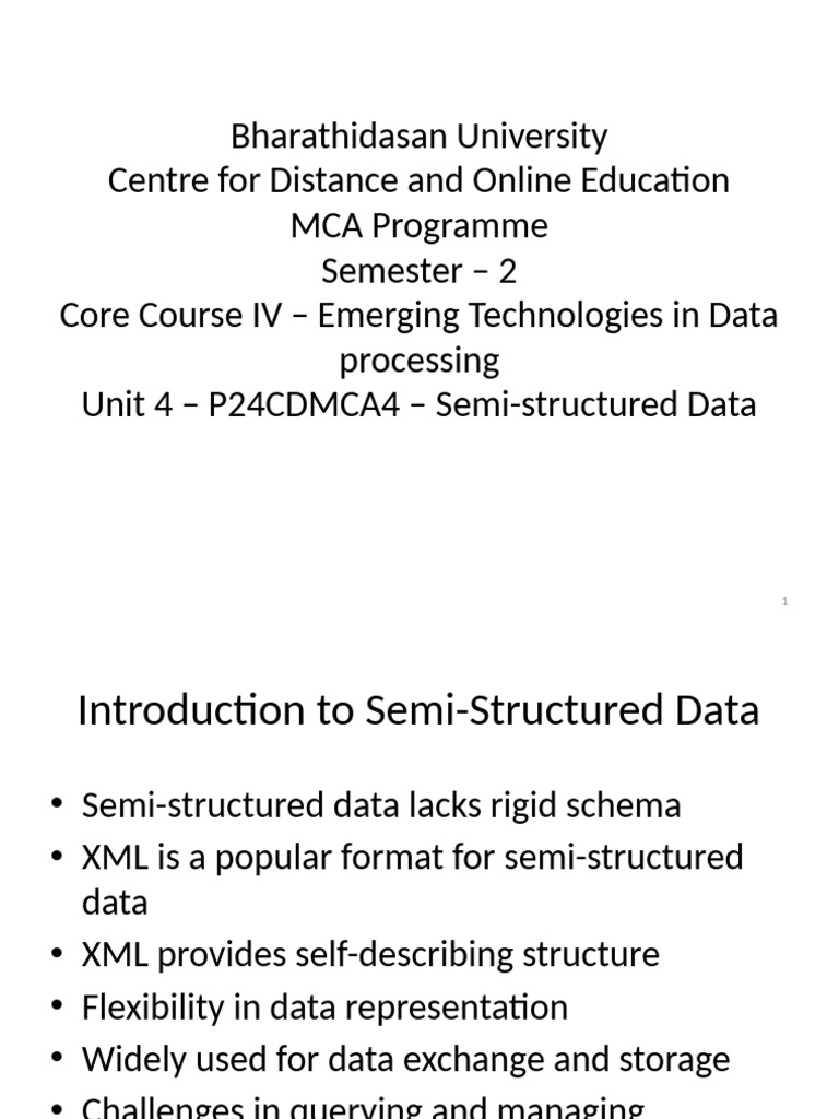 P24CDMCA4 Unit4 | PDF | Databases | Xml