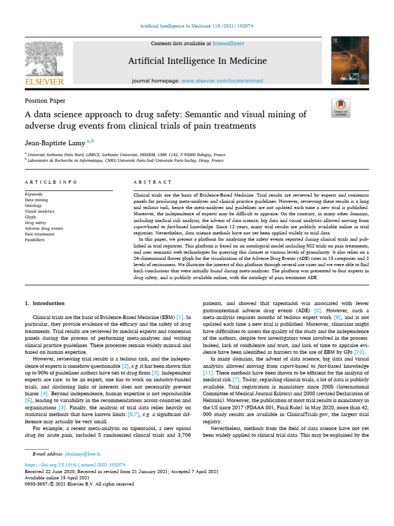 5) DS Approach To Drug Safety | PDF | Meta Analysis | Clinical Trial