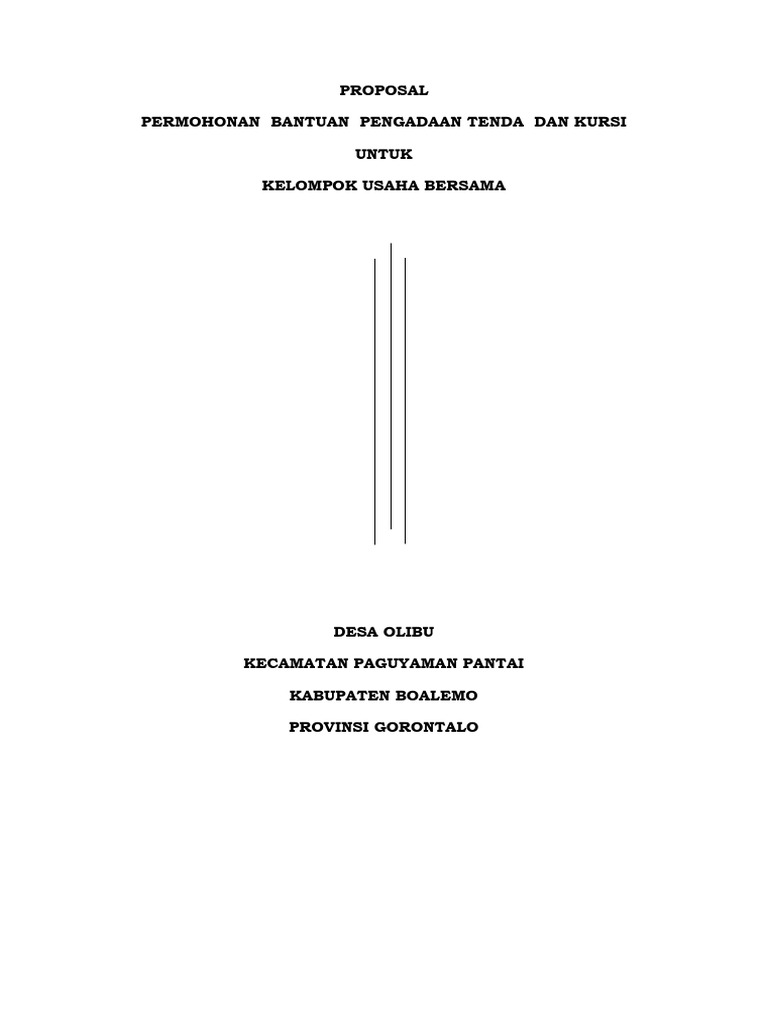 Proposal Tenda Dan Kursi | PDF