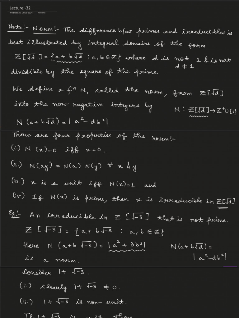 Lec - 32 Ring Theory Sem-6 | PDF