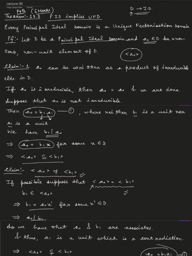 Lec-30 Ring Theory and Linear Algebra-II | PDF