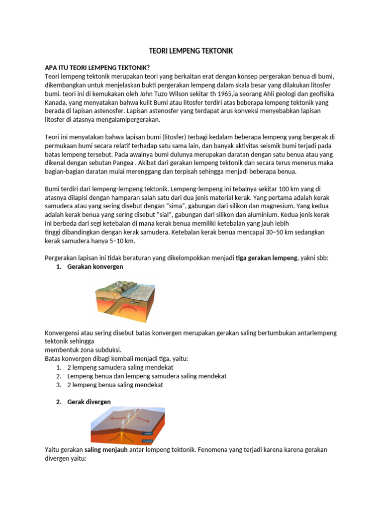 Teori Lempeng Tektonik - X | PDF