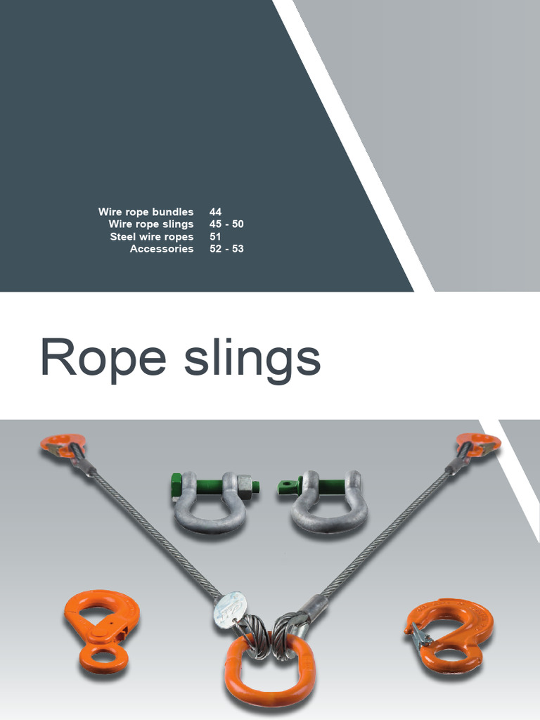 Rope Sling Usage and Safety Guidelines | PDF | Rope | Crane (Machine)