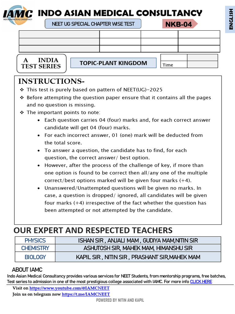 PLANT KINGDOM NKB - 04 Ramlalitaditya Bipc Second Year | PDF ...