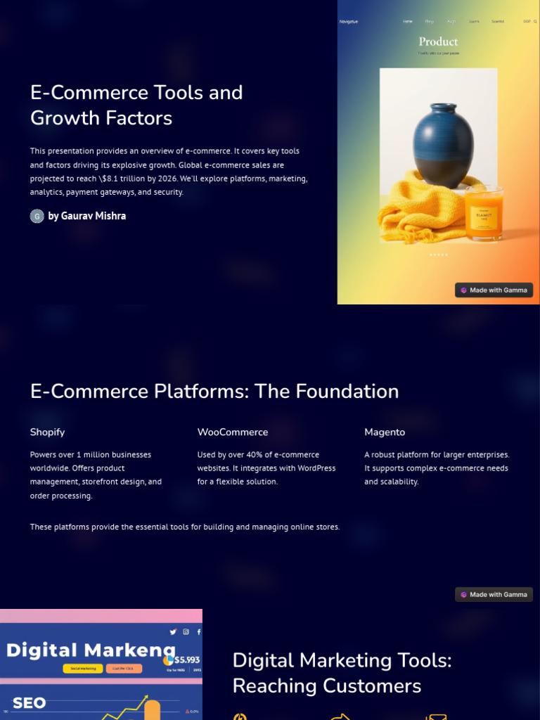 E-Commerce Tools and Growth Insights | PDF | E Commerce | Analytics