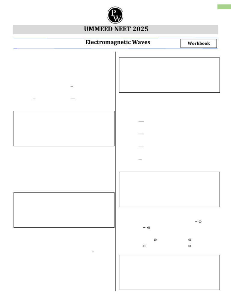 Electromagnetic Waves NEET 2025 Guide | PDF | Waves | Electromagnetic Radiation