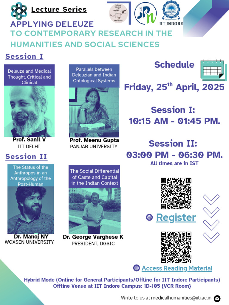 Concept, Deleuze Lecture Series IIT Indore April 25 2025 | PDF | Gilles Deleuze | Thought