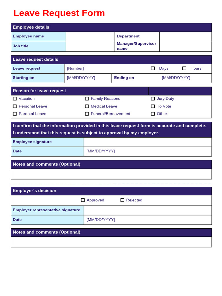 Leave-Request-Form | PDF