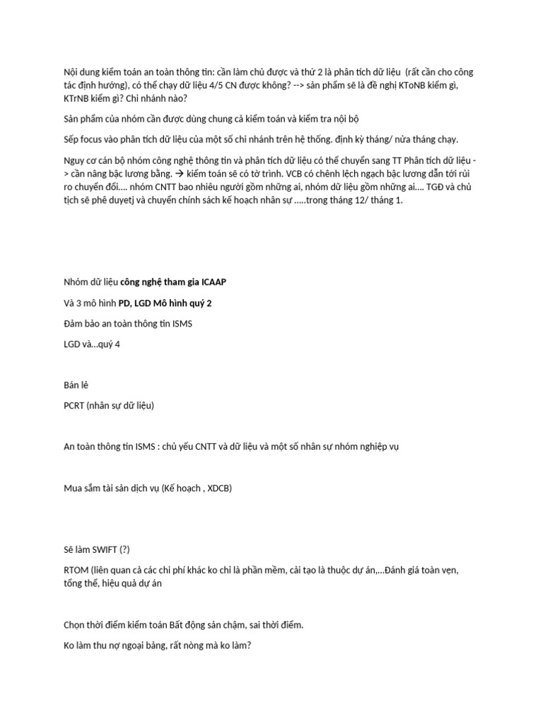 Note Hop Bao Cao Ke Hoach Kiem Toan 2024 | PDF