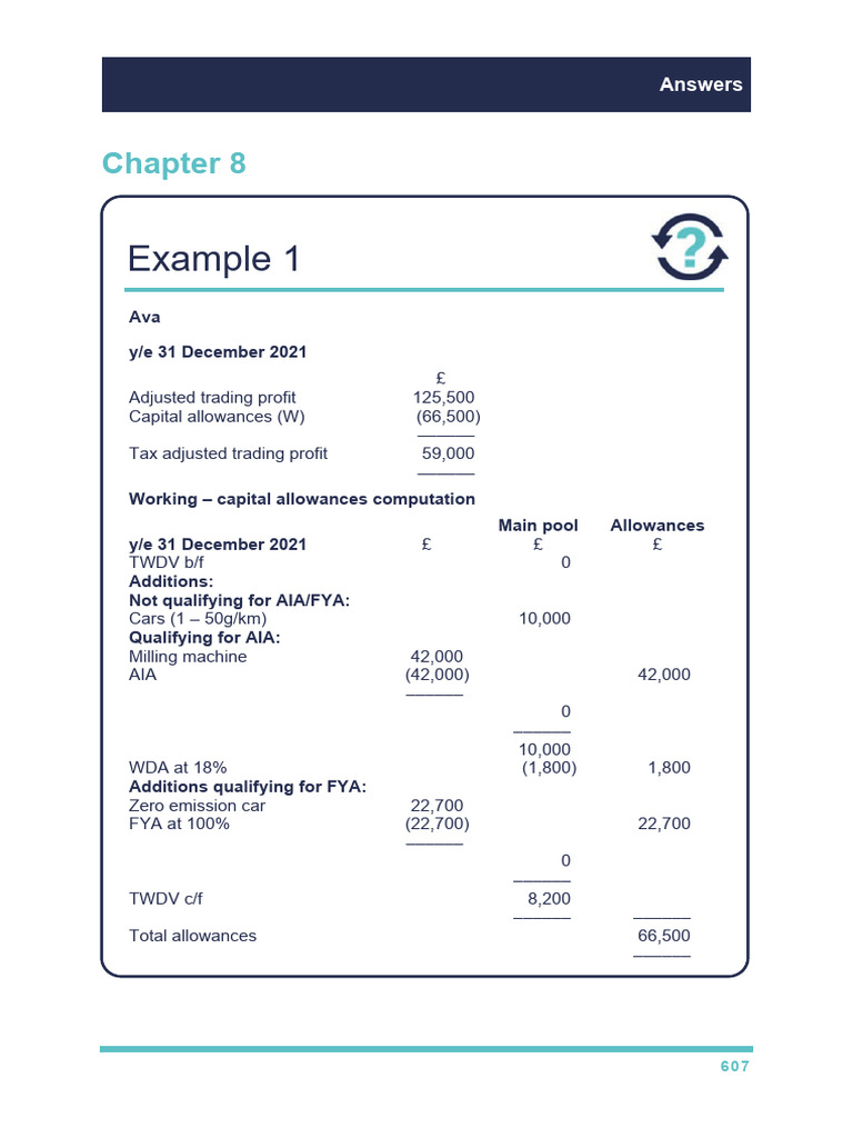 Kaplan Note Chapter 8 Answers of Examples | PDF | Economies | Taxes