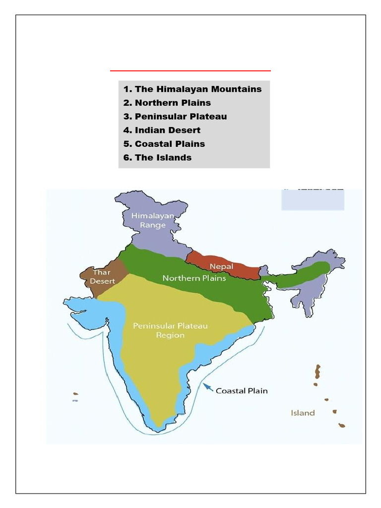 2. Physiographic Divisions of India | PDF | Himalayas | Earth Sciences