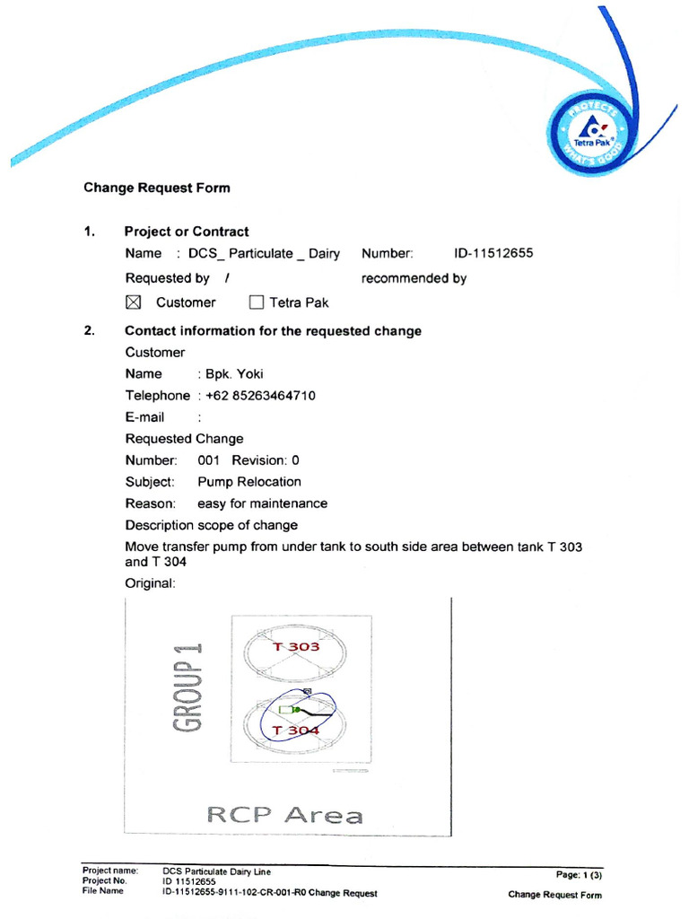 Requested Change 001 | PDF