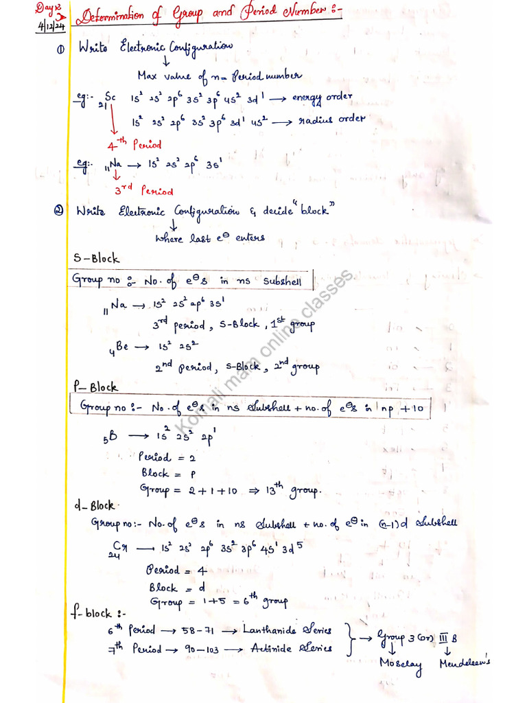 Periodic Table Day 2 Notes | PDF