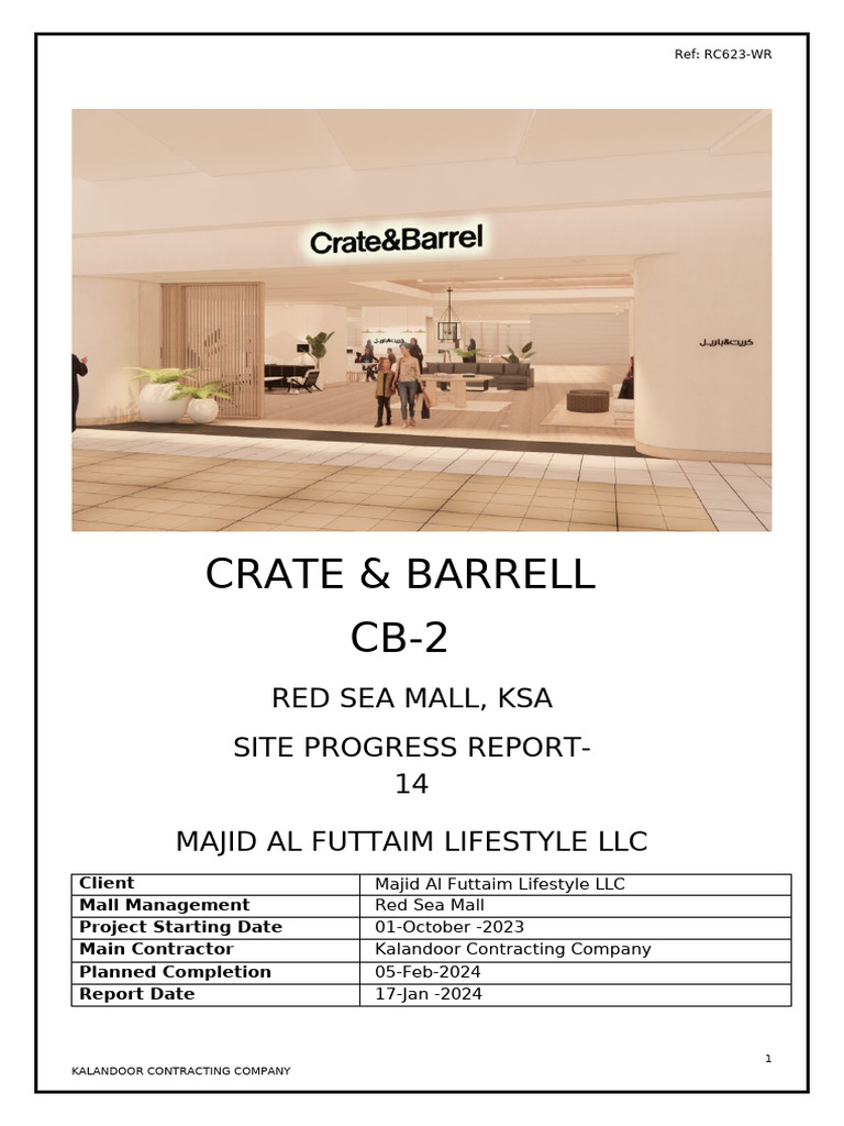 Crate & Barell - CB2 Weekly Report - 17.01.2023 | PDF | Retail Companies | Retail Companies Of ...