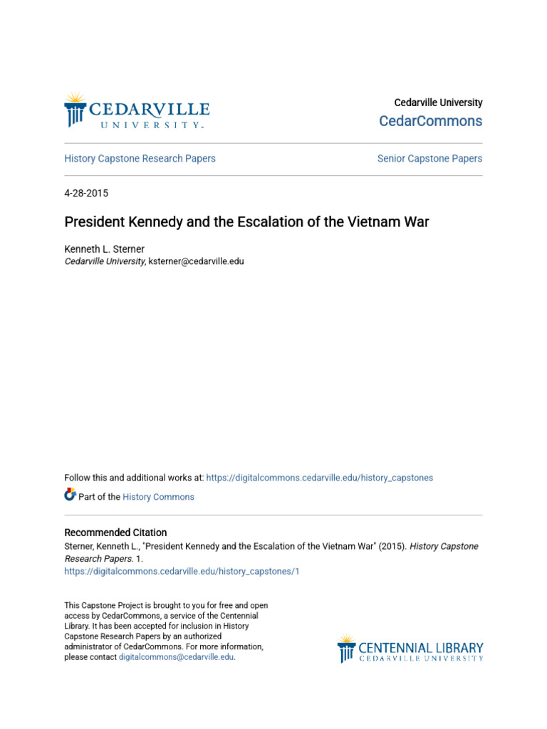 President Kennedy and the Escalation of the Vietnam War | PDF | Ngo ...