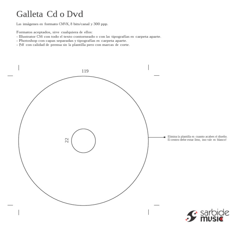 Plantilla Galleta CD DVD. | PDF