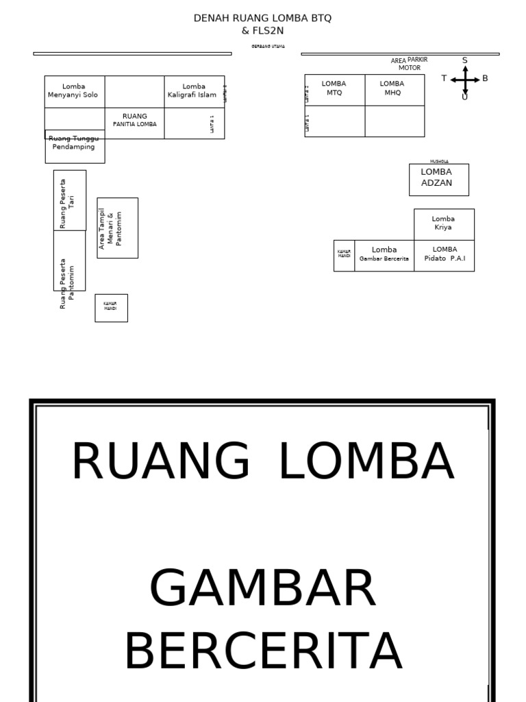 DENAH RUANG LOMBA & NAMA RUANG | PDF