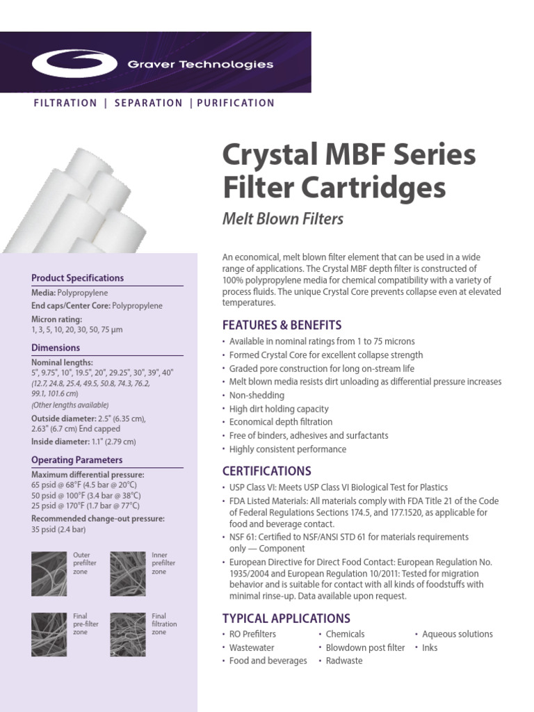 6094460269bc222baf09528a_Crystal MBF-3_19 | PDF | Filtration | Applied And Interdisciplinary Physics