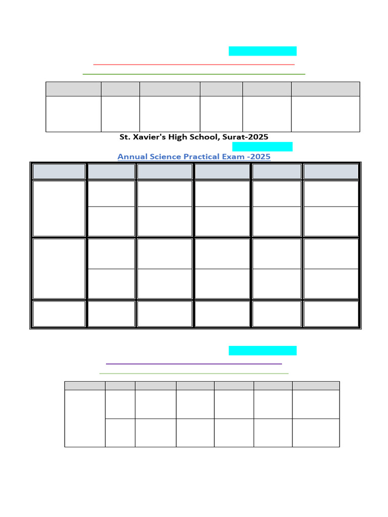 Annual Theory-Practical Examinations-2025 | PDF