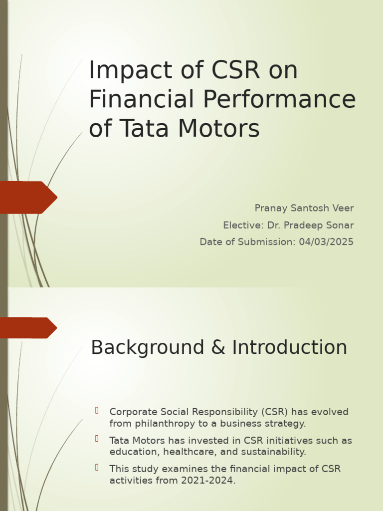 Tata_Motors_CSR_Impact | PDF