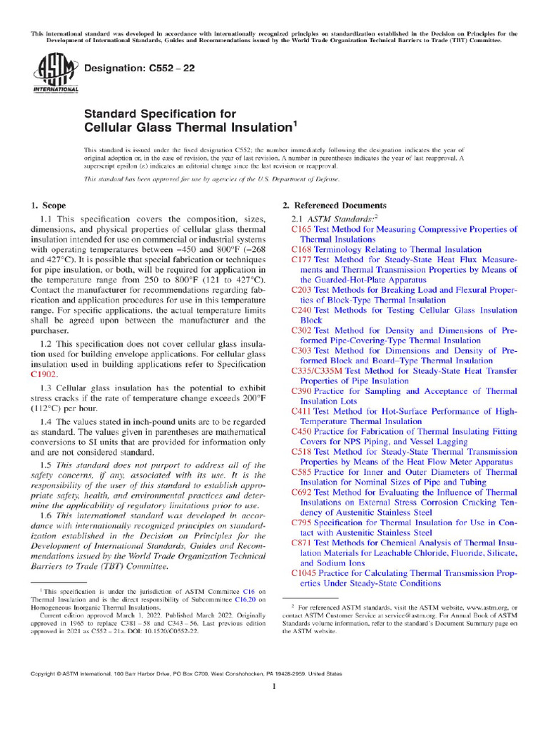 Astm C552-22 | PDF