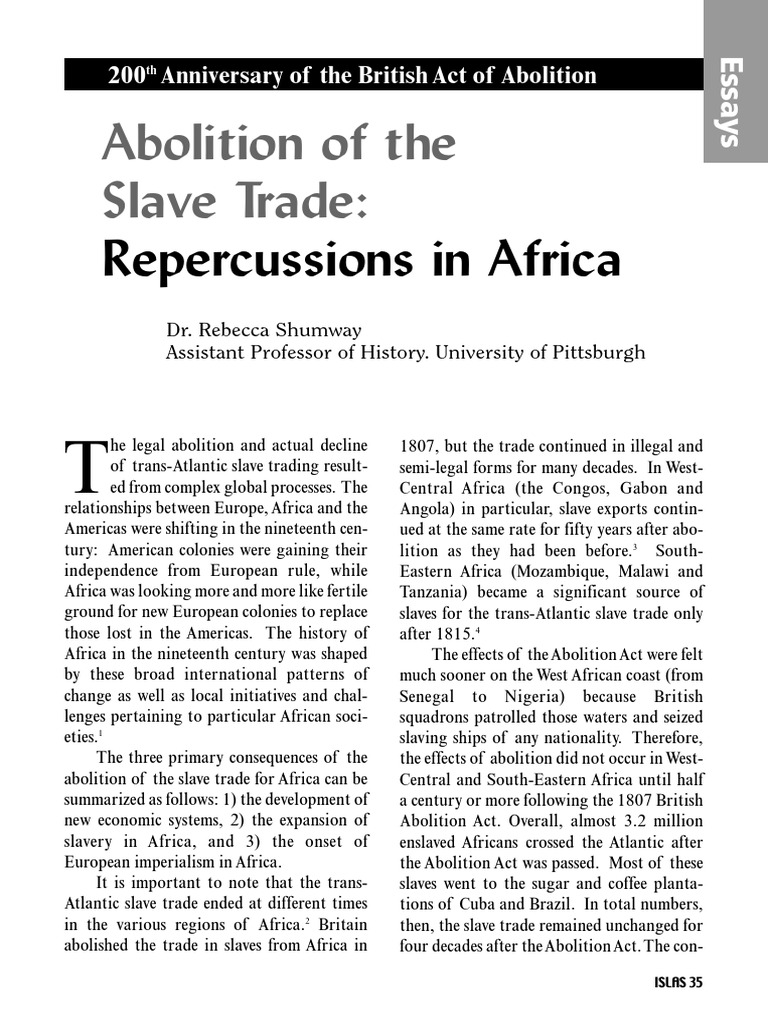 Abolition of Slave Trade | PDF | Atlantic Slave Trade | Slavery