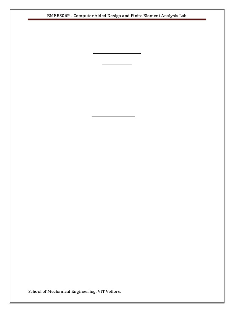 Computer Aided Design and Finite Element Analysis Lab QP A (2) (1) | PDF | Area | Computer Aided ...