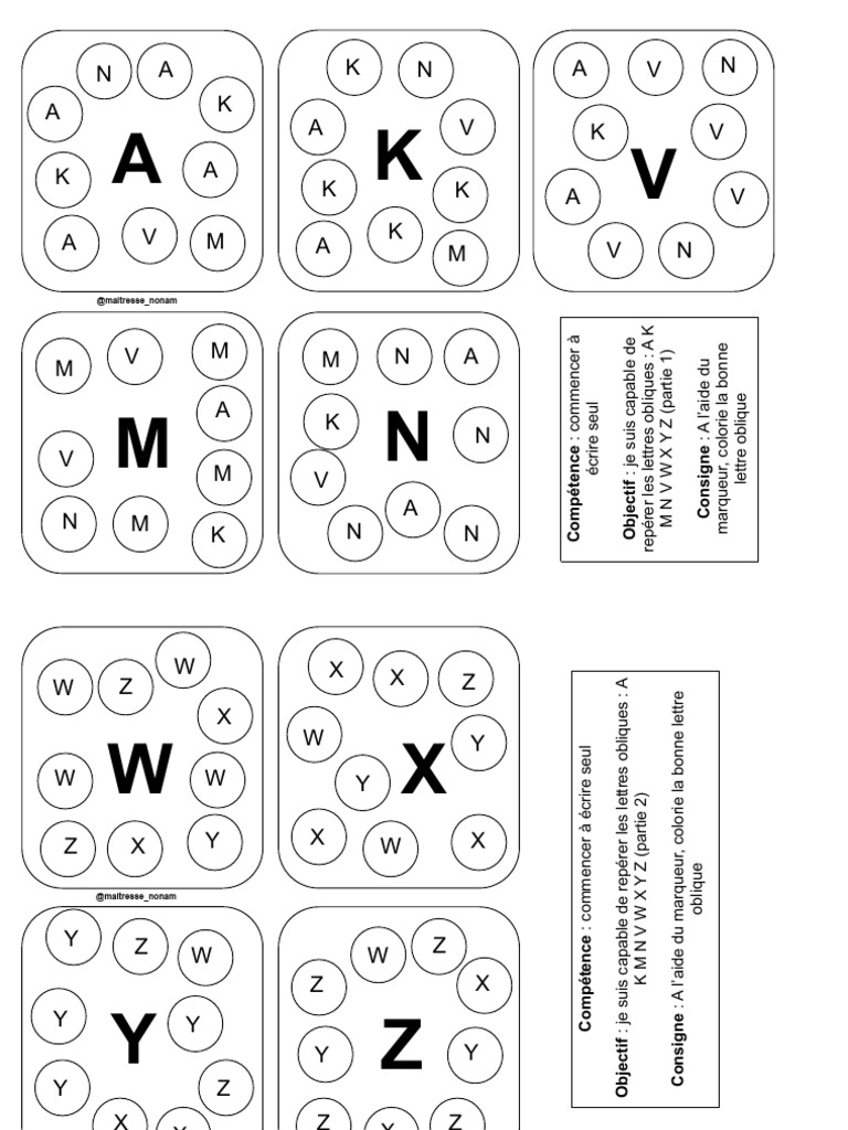 Les Lettres Obliques MS | PDF