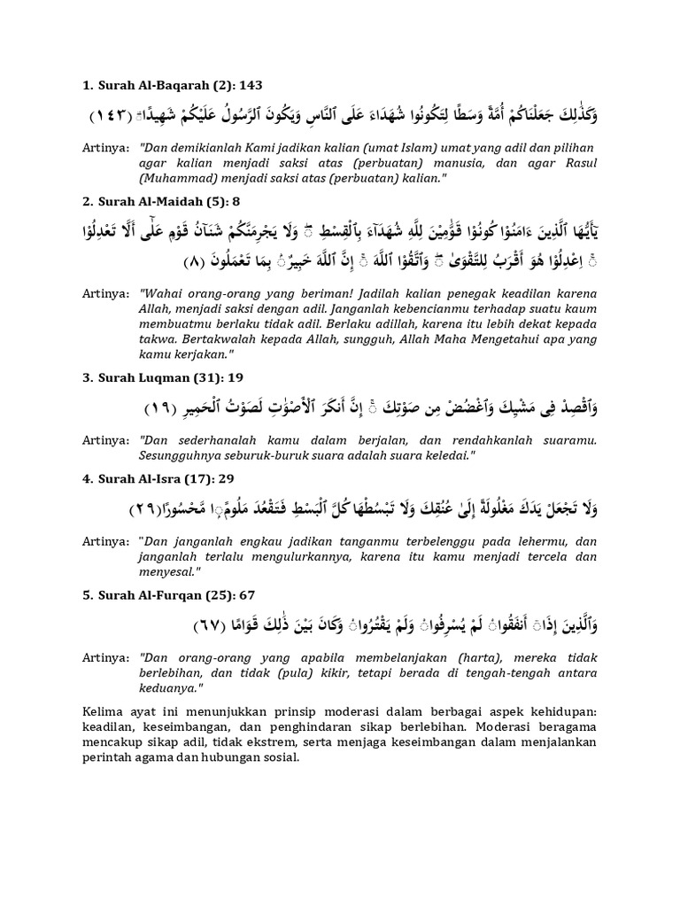 Moderasi Beragama dalam Islam | PDF