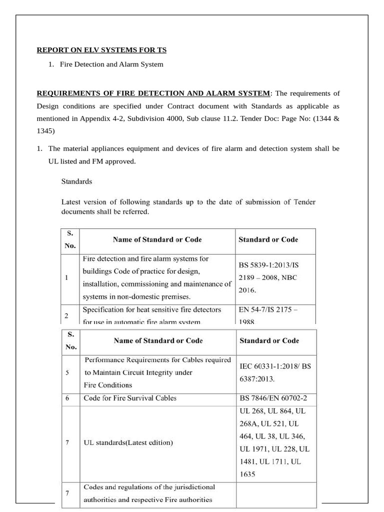 REPORT ON ELV SYSTEMS FOR TS | PDF