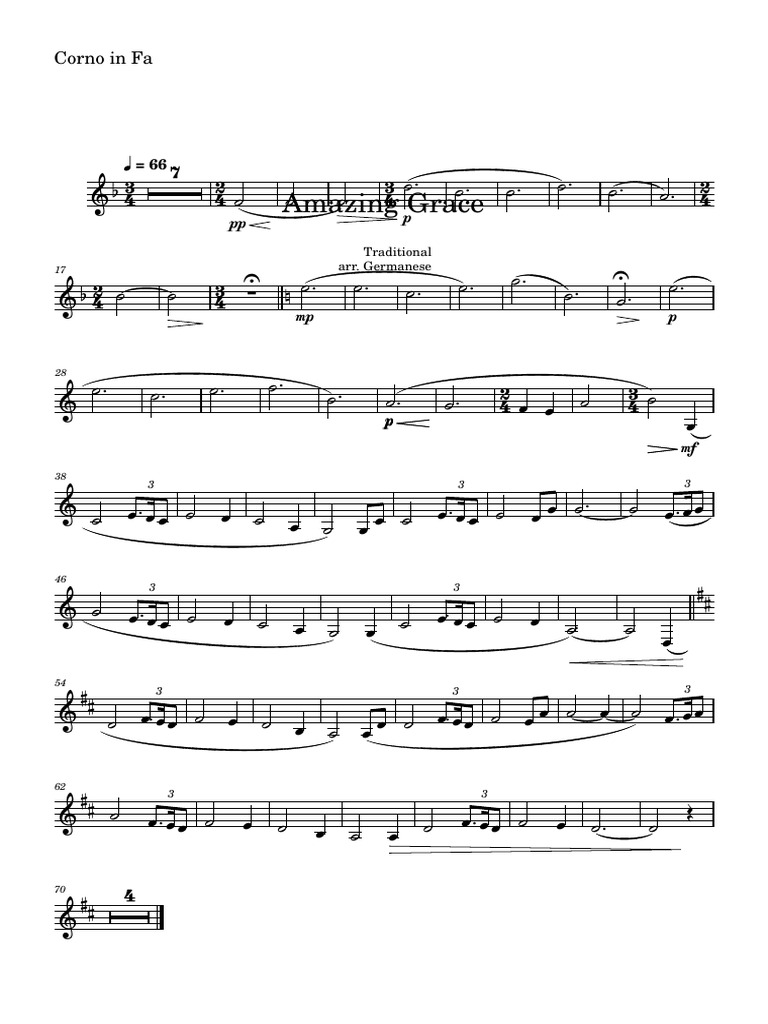 Amazin grace 2025 - Definitiva-Corno_in_Fa | PDF
