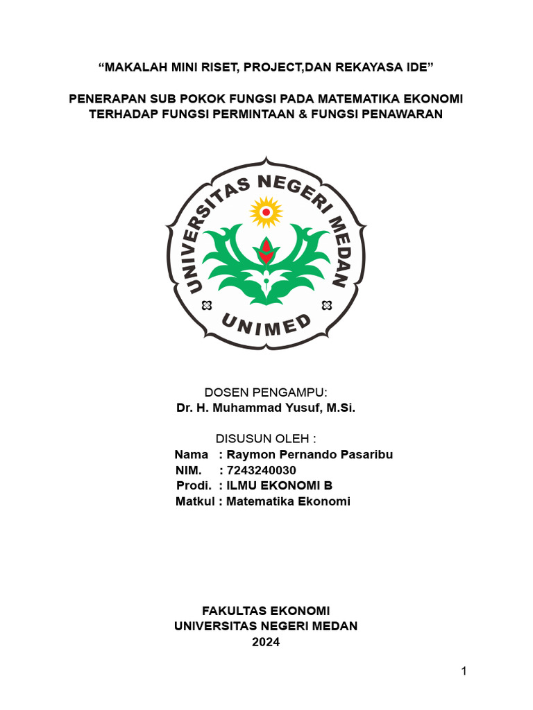 Makalah Mini Riset, Project, Dan Rekayasa Ide | PDF