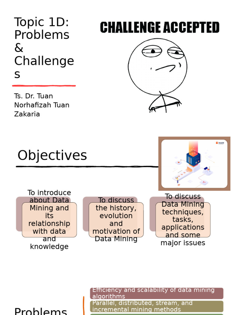 Topic 1d - Problems & Challenges | PDF | Data Mining | Data