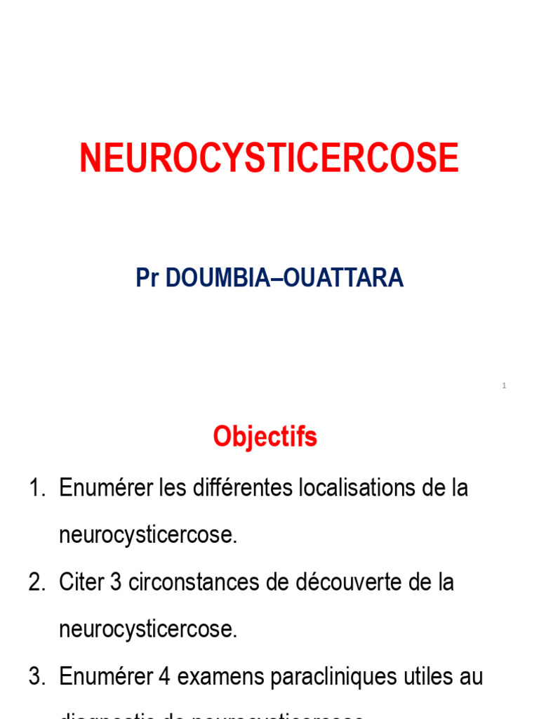 Cysticercose Cerebrale | PDF | Maladies et troubles | Spécialités médicales